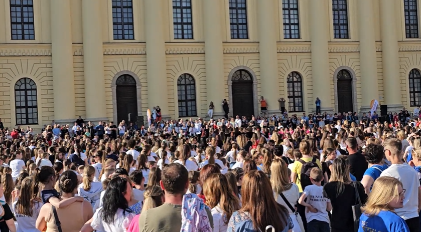 A dance flash mob was held in Debrecen’s main square